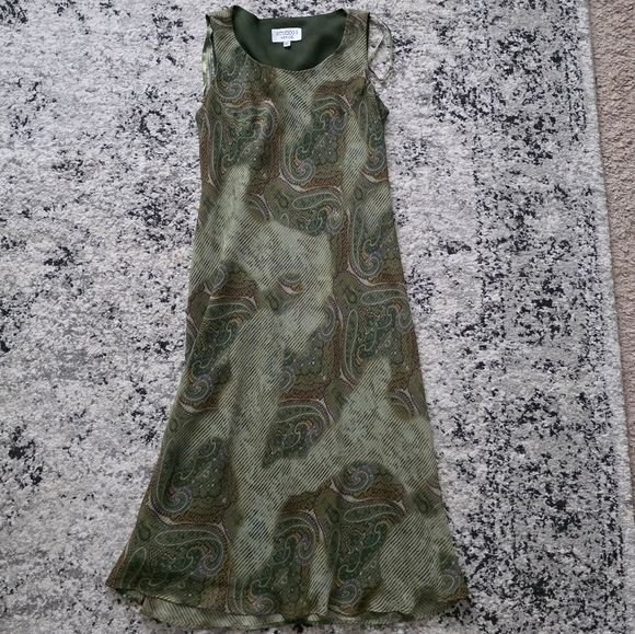 Studio One | Dresses | Vintage Studio I Floralgemotetric Sleevless Maxi ...